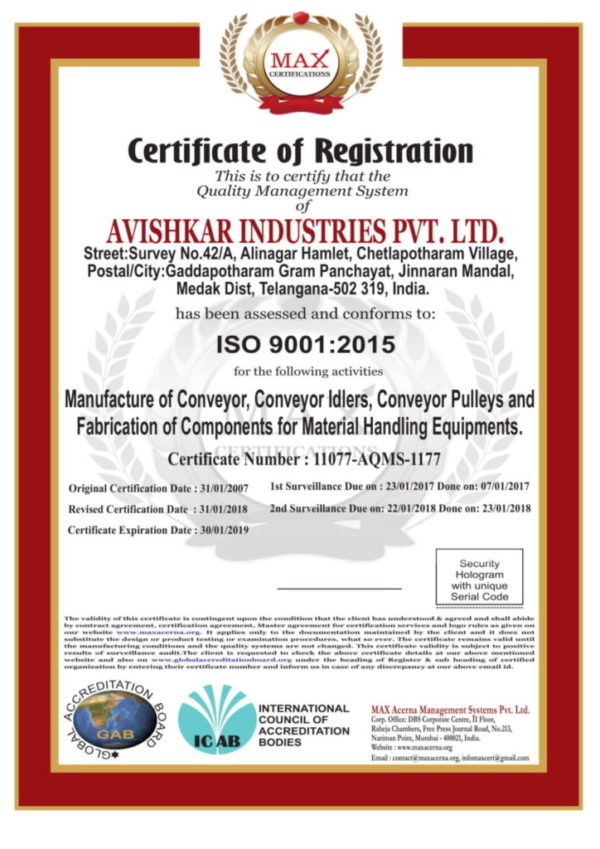 ISO Certification – Avishkar Industries Pvt Ltd